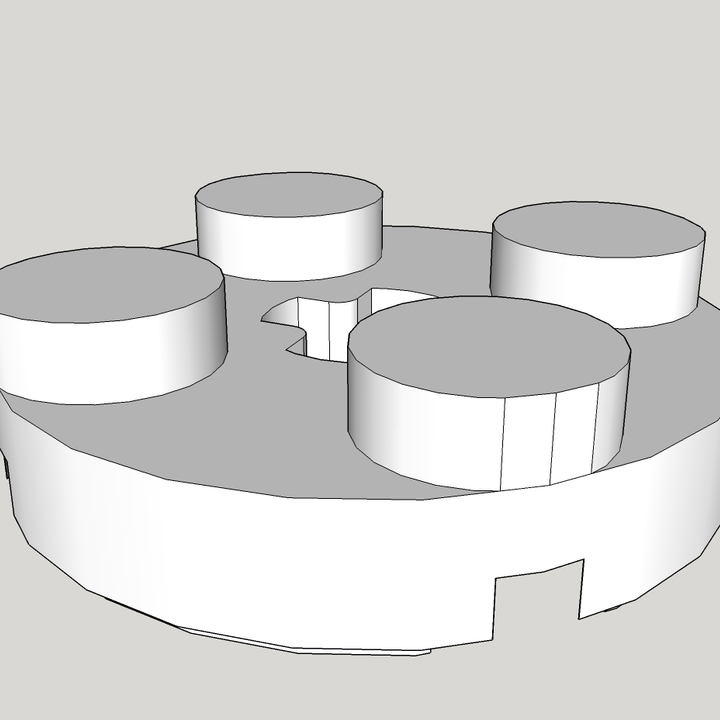 3D Printable LEGO Round Plate - 2X2 by VLAD-MARIUS