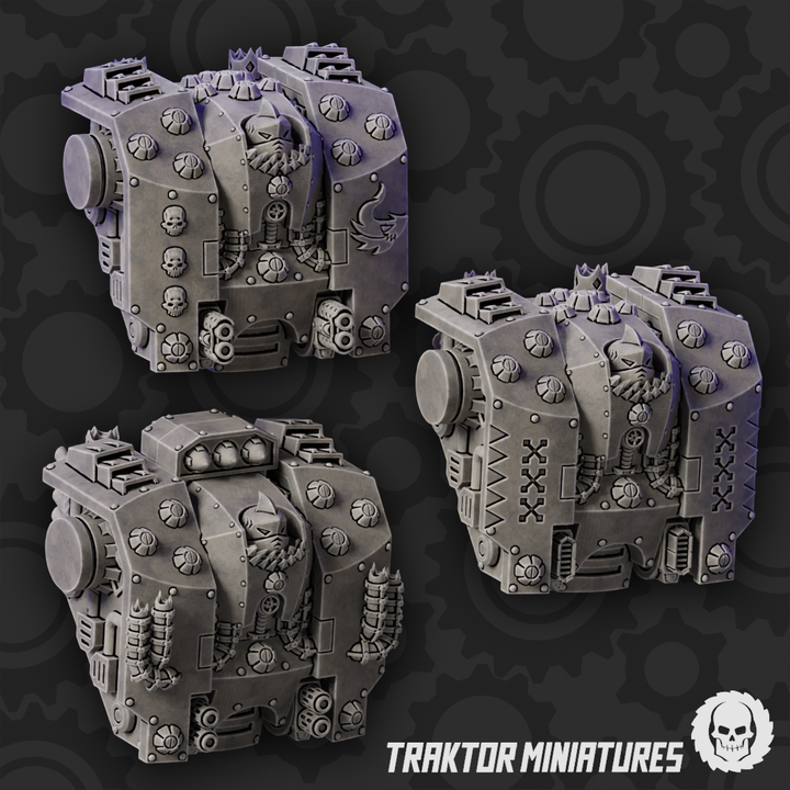 3D Printable Juggernaut M-Class Torsos by Traktor Miniatures