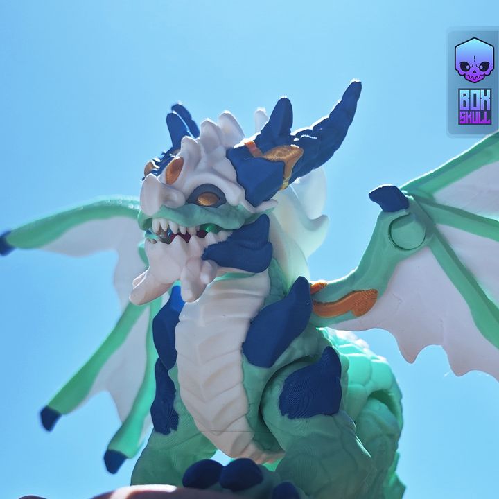 3D Printable ICE ELEMENTAL DRAGON - ARTICULATED - PRINT-IN-PLACE ...
