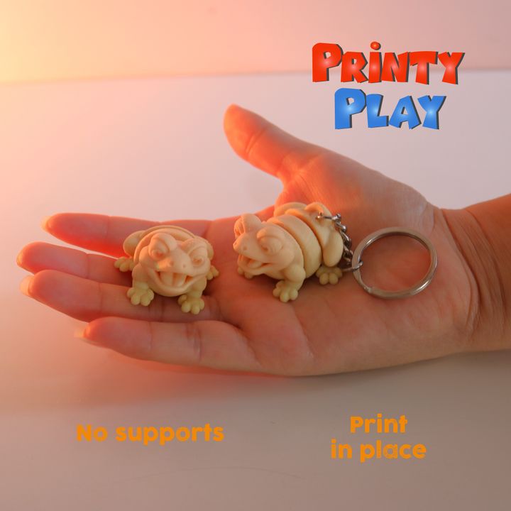 3D Printable Cute Flexi Mini Frog- STL for 3d printing by Nestor Aaron