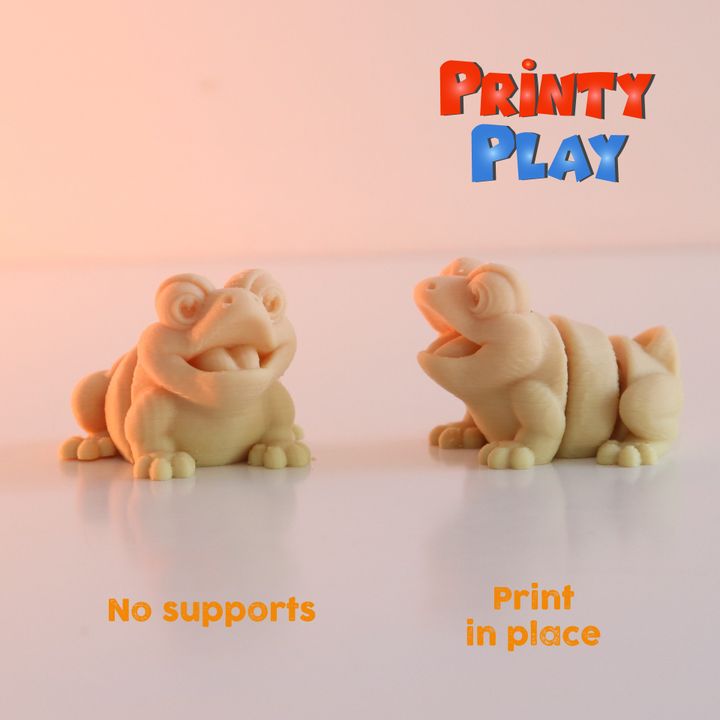 3D Printable Cute Flexi Mini Frog- STL for 3d printing by Nestor Aaron