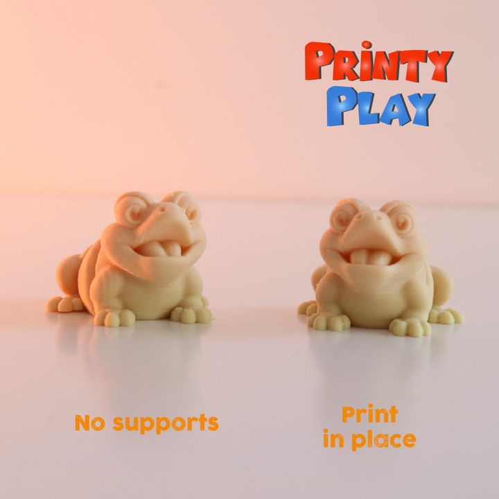 3D Printable Cute Flexi Mini Frog- STL for 3d printing by Nestor Aaron