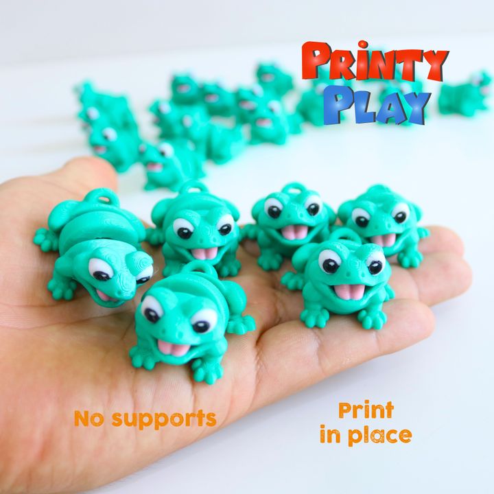 3D Printable Cute Flexi Mini Frog- STL for 3d printing by Nestor Aaron