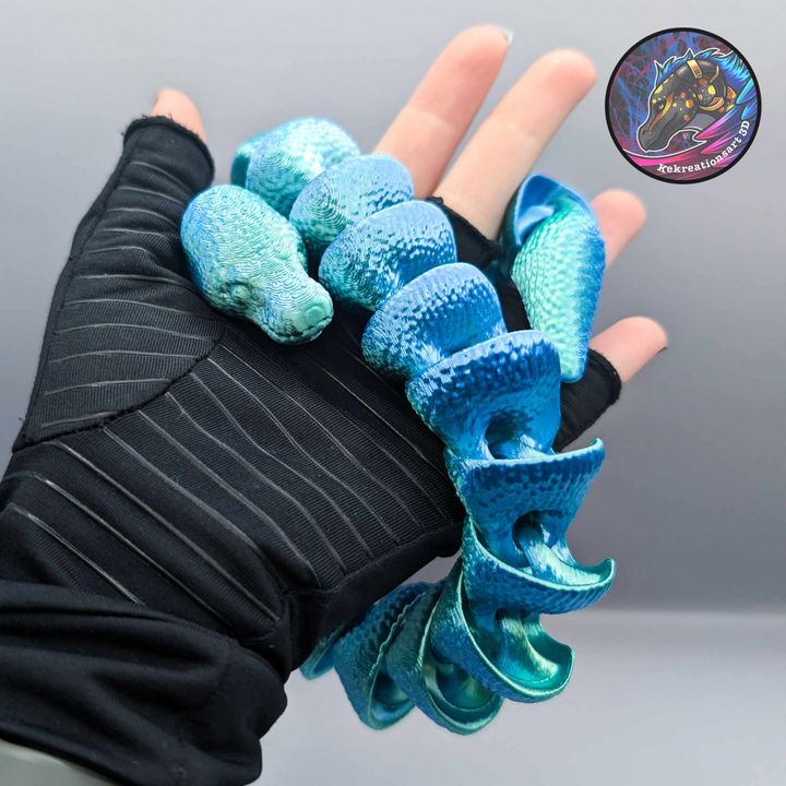 3D Printable Flexi Ball Python Snake by Kirsten M