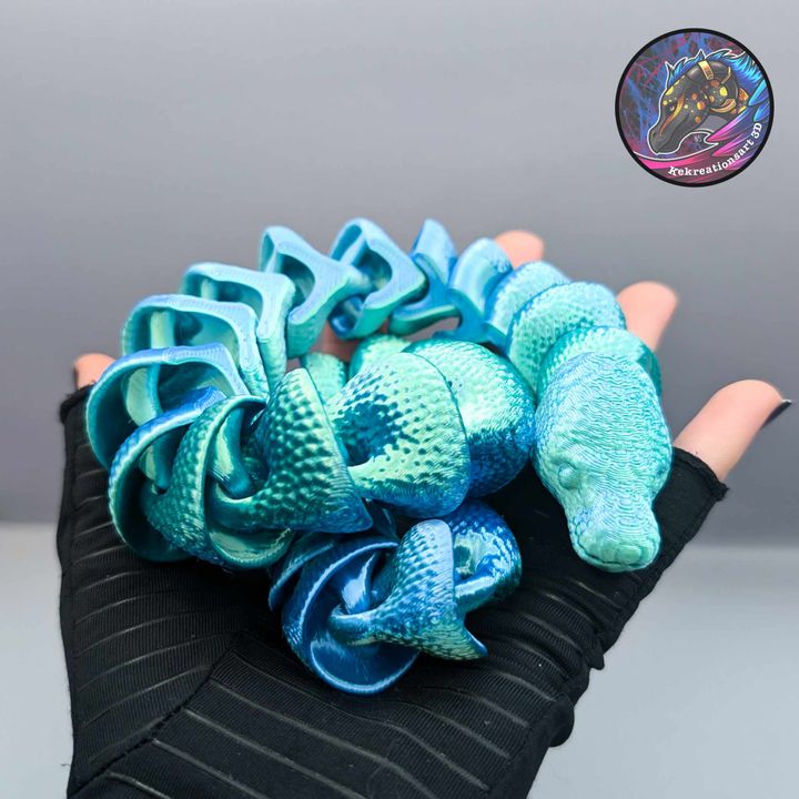 3D Printable Flexi Ball Python Snake by Kirsten M