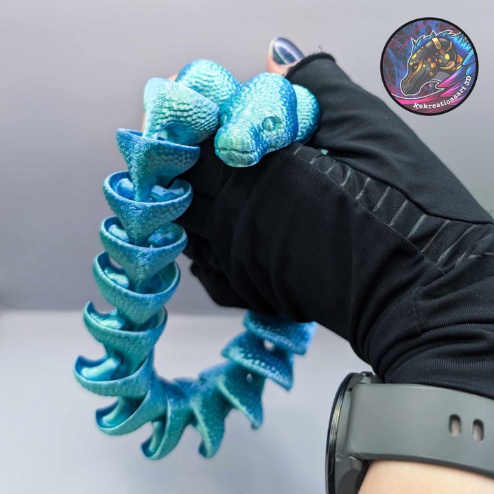 3D Printable Flexi Ball Python Snake by Kirsten M