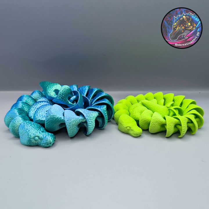 3D Printable Flexi Ball Python Snake by Kirsten M