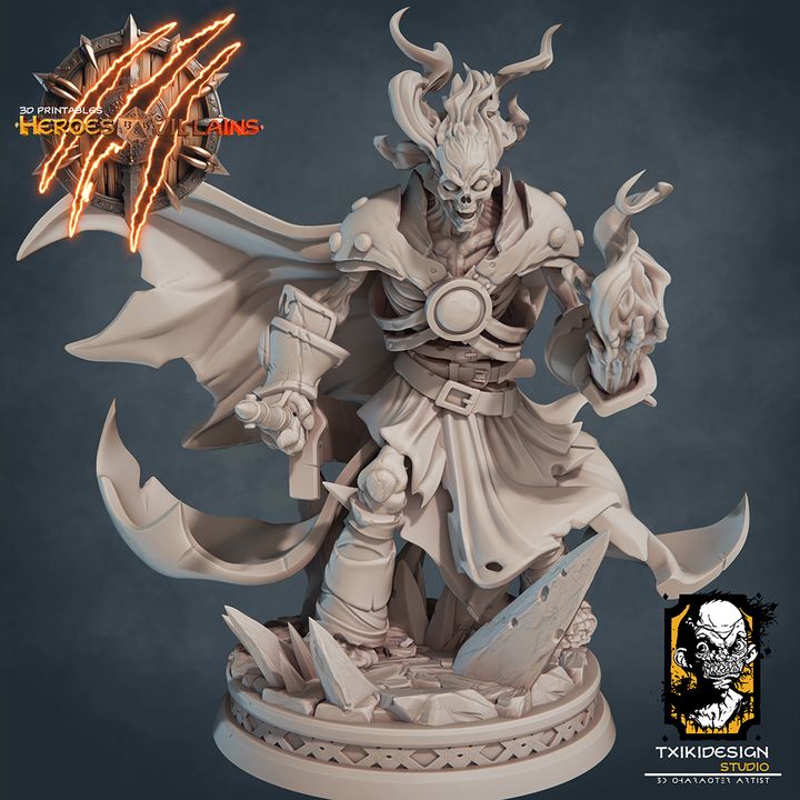 3D Printable Fire Skeletons Set by Javier Txiki Tejedor