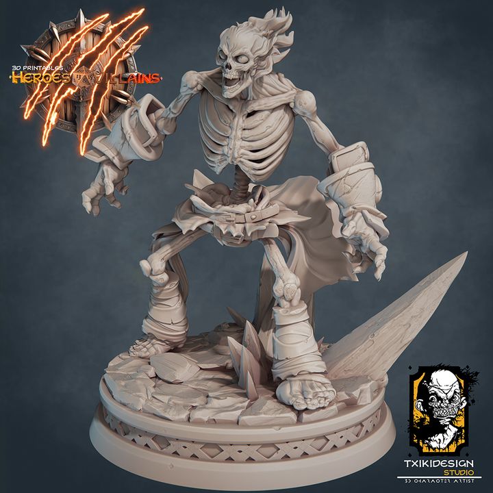 3D Printable Fire Skeletons Set by Javier Txiki Tejedor