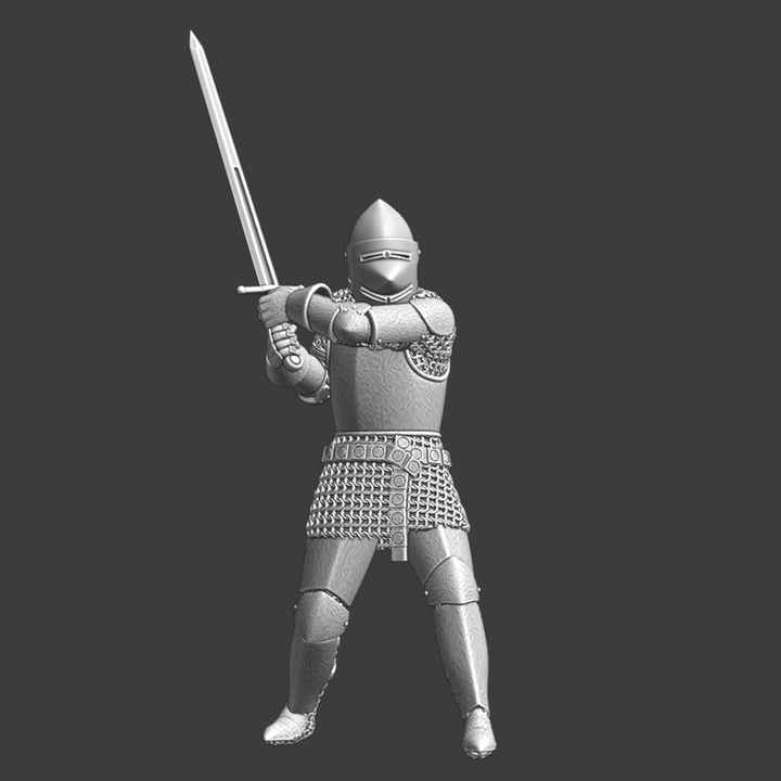 3D Printable Medieval 14th century knight with sword by Northern ...