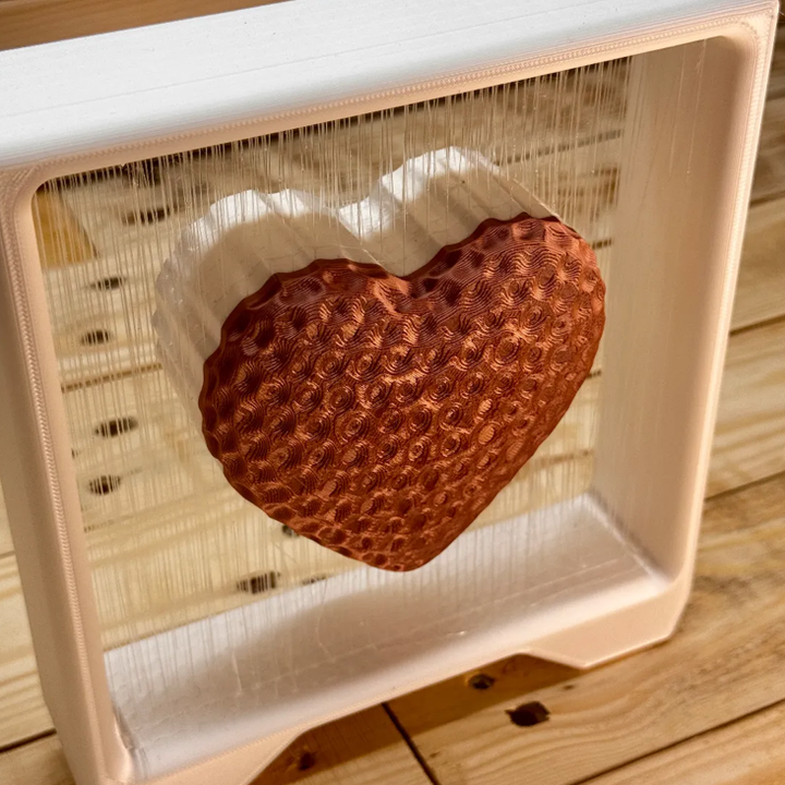 3D Printable Dented Heart String Art by ENIQUE3D