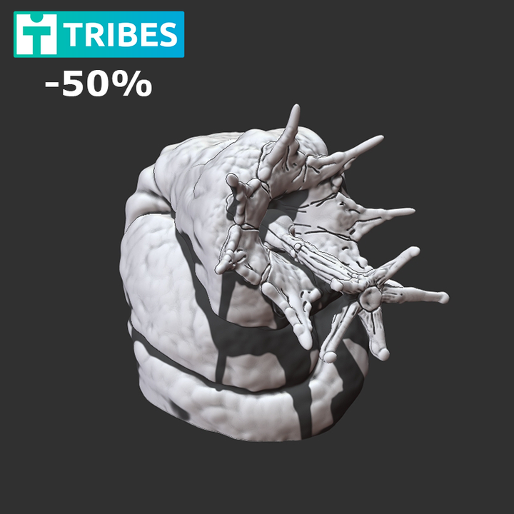 3D Printable Swamp Worm Flower by Sculpting George