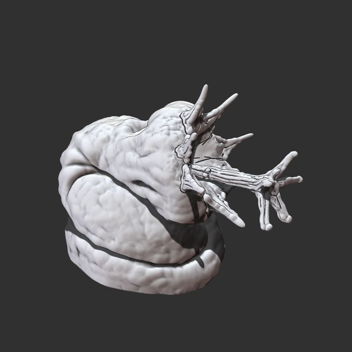 3D Printable Swamp Worm Flower by Sculpting George