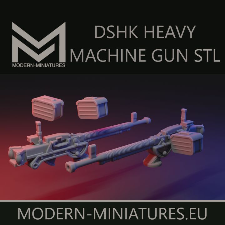3D Printable DSHK Heavy machine gun by Modern-Miniatures.eu