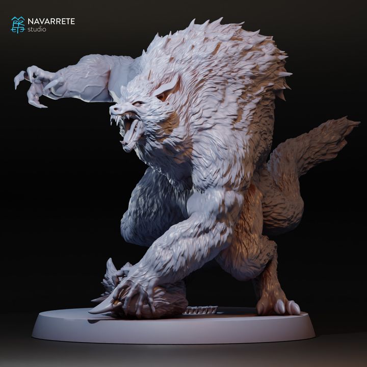 3D Printable Werewolf Lord by Navarrete Studio