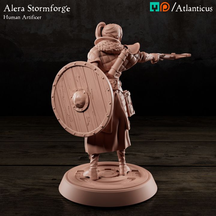 3D Printable Female Human Artificer - Alera Stormforge - Hand Crossbow ...