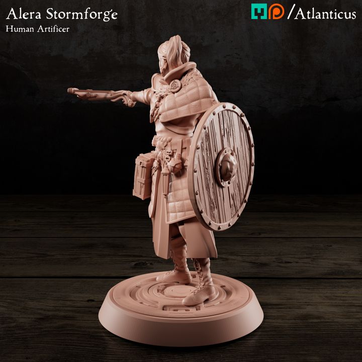3D Printable Female Human Artificer - Alera Stormforge - Hand Crossbow ...