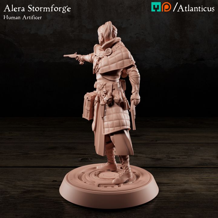 3D Printable Female Human Artificer - Alera Stormforge - Pistols by ...