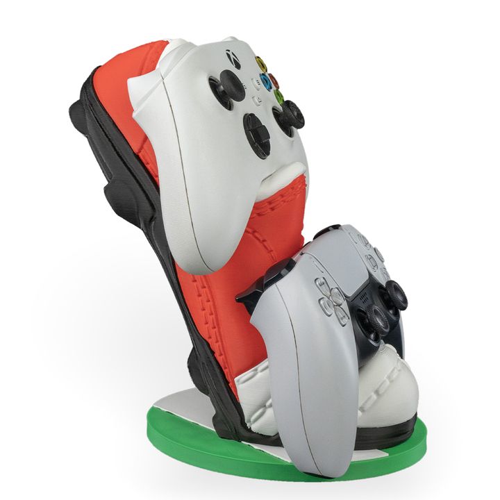 3D Printable Soccer Shoes Controller Holder by Stlflix