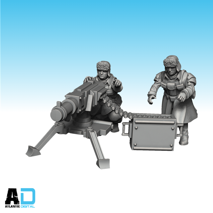 3D Printable White Death Heavy Weapons Teams by Wargames Atlantic