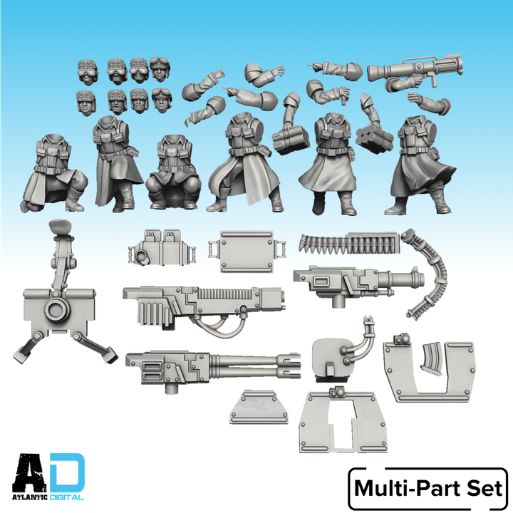 3D Printable White Death Heavy Weapons Teams by Wargames Atlantic