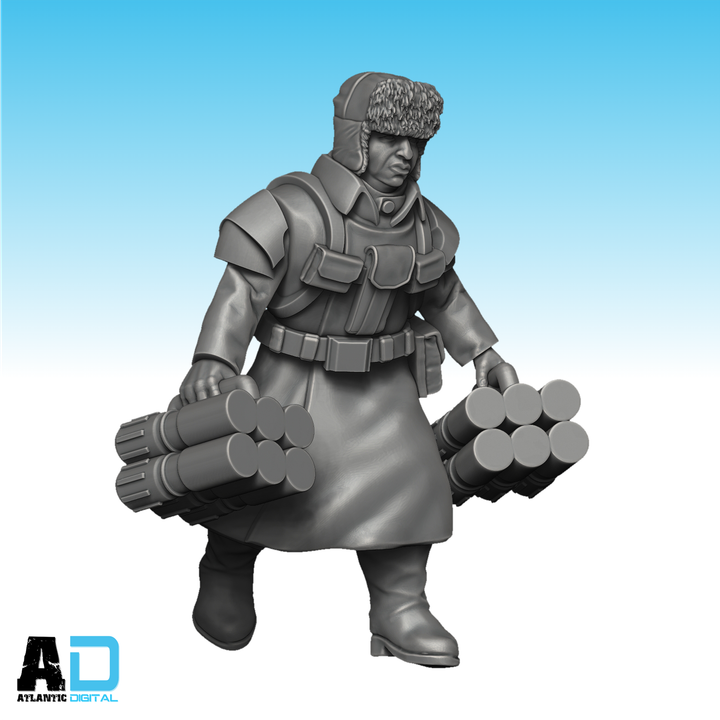 3D Printable White Death Heavy Weapons Teams by Wargames Atlantic