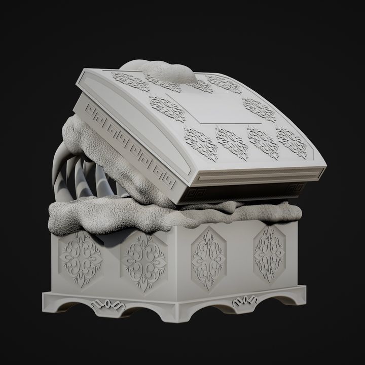 3D Printable Chest Mimic - Creature Miniature by Lazy Bear