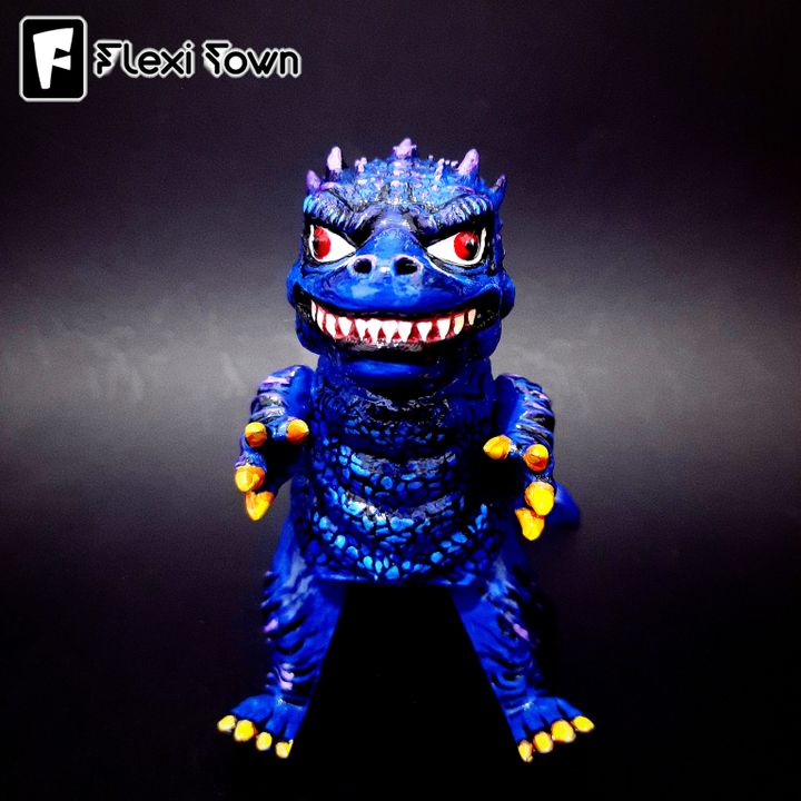 3D Printable Flexi Print-in-Place Godzilla by Flexi Town