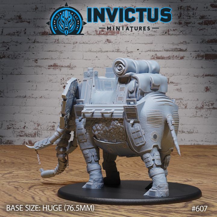 3D Printable Borg Elephant / Tusked Battle Machine / Mecha Steel ...