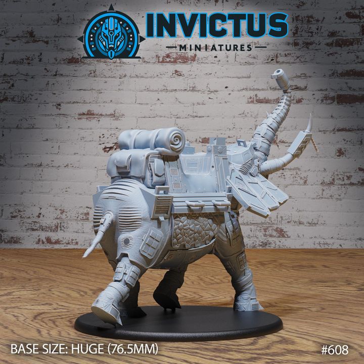 3D Printable Borg Elephant Roar / Tusked Battle Machine / Mecha Steel ...