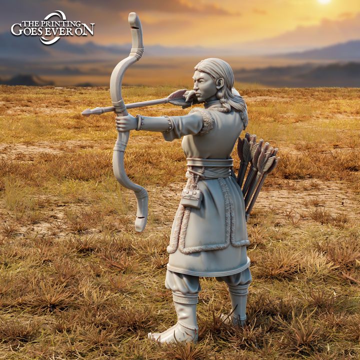 3D Printable Golden Khanate Archer - C - Presupported by The Printing ...