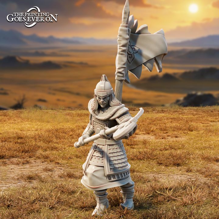 3D Printable Golden Khanate Warrior - B - Presupported by The Printing ...