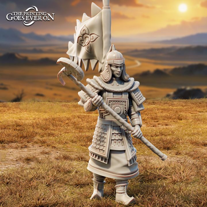 3D Printable Golden Khanate Warrior - C - Presupported by The Printing ...