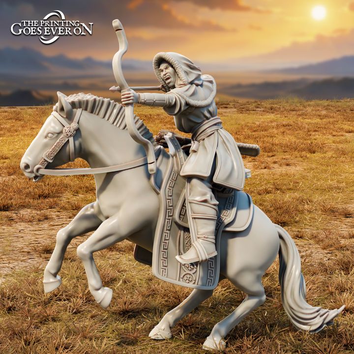 3D Printable Golden Khanate Mounted Archer - A - Presupported by The ...