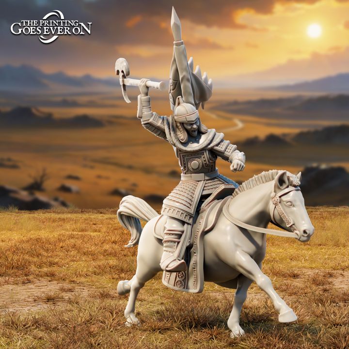 3D Printable Golden Khanate Mounted Warriors - Presupported by The ...