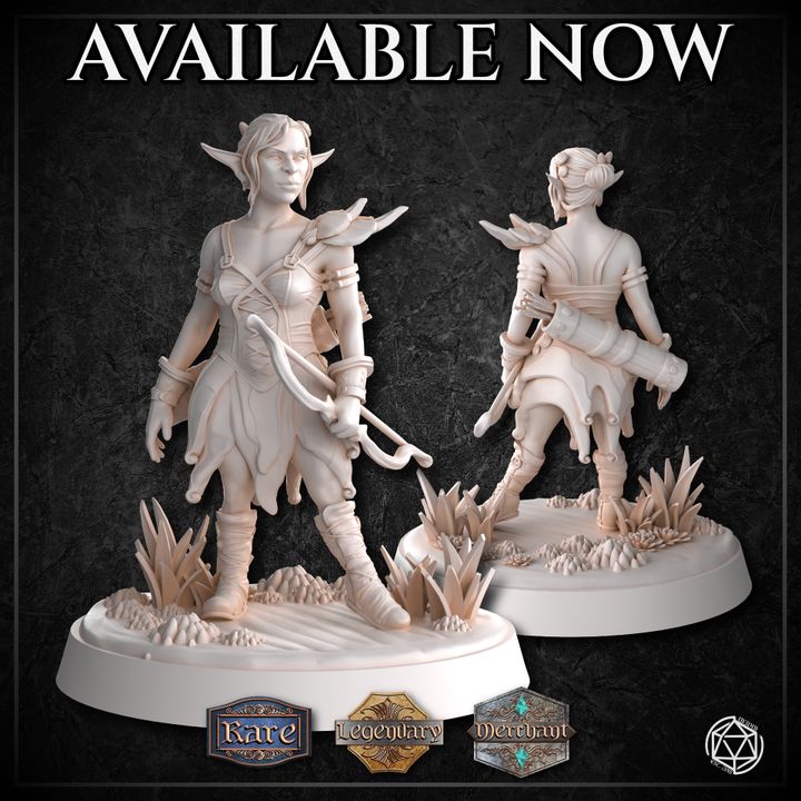 3D Printable Female Goblin Archer by M3DM