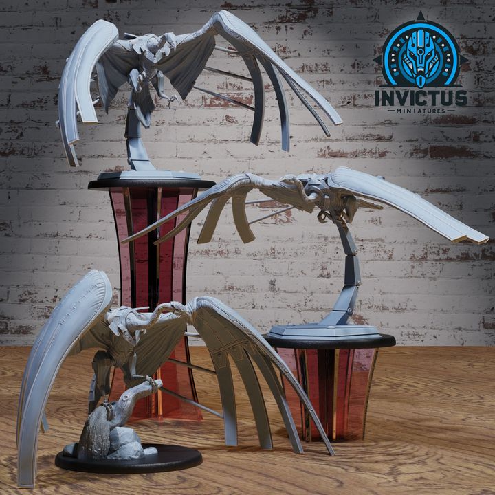 3D Printable Techno Vulture Set / Winged Bird Battle Machine / Mecha ...