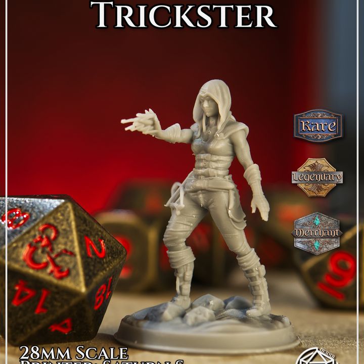 3D Printable Female Arcane Trickster Rogue by M3DM