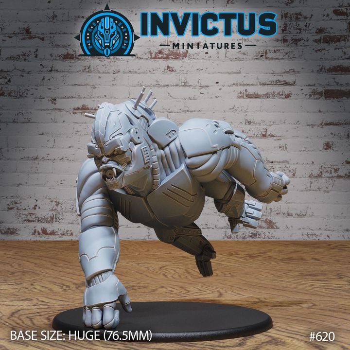 3D Printable Gorilla Mech Jumping / Kong Beast Battle Machine / Steel ...