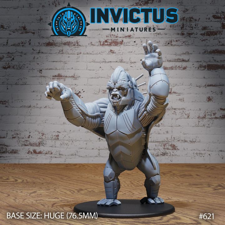 3D Printable Gorilla Mech Roaring / Kong Beast Battle Machine / Steel ...