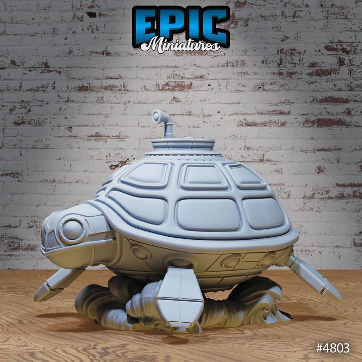 3D Printable Submarine Turtle Ship / Infantry Machine / War Construct ...