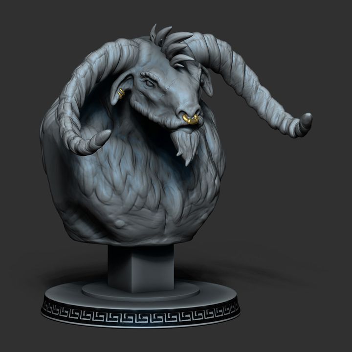 3D Printable free Minotaur Bust, unsupported by Artificer's Lounge