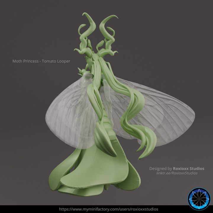 3D Printable Moth Princess - Tomato Looper by Roxioxx