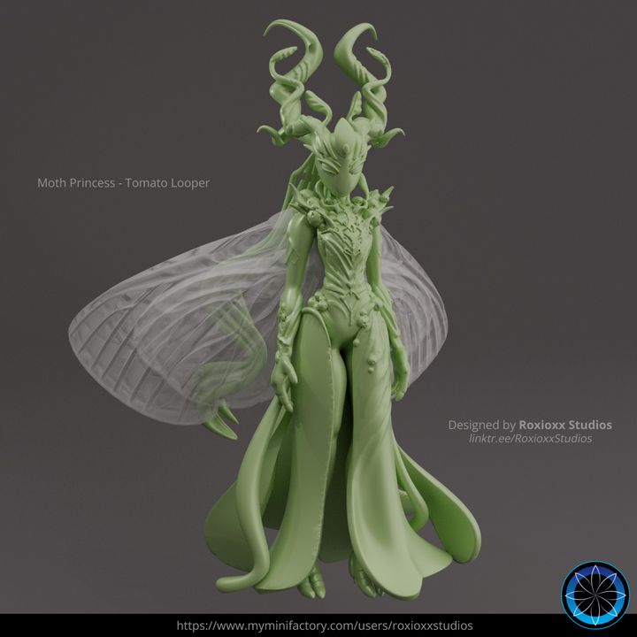 3D Printable Moth Princess - Tomato Looper by Roxioxx