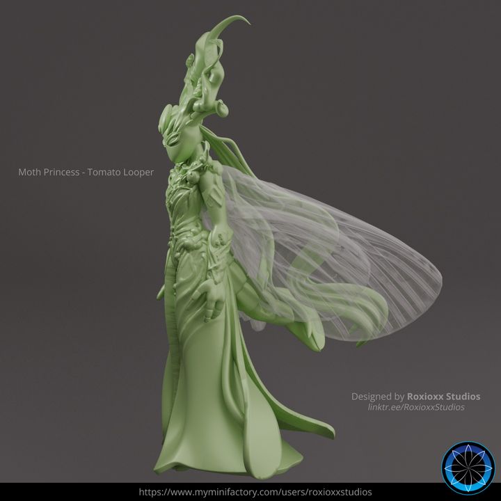 3D Printable Moth Princess - Tomato Looper by Roxioxx