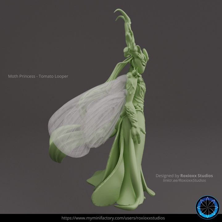3D Printable Moth Princess - Tomato Looper by Roxioxx