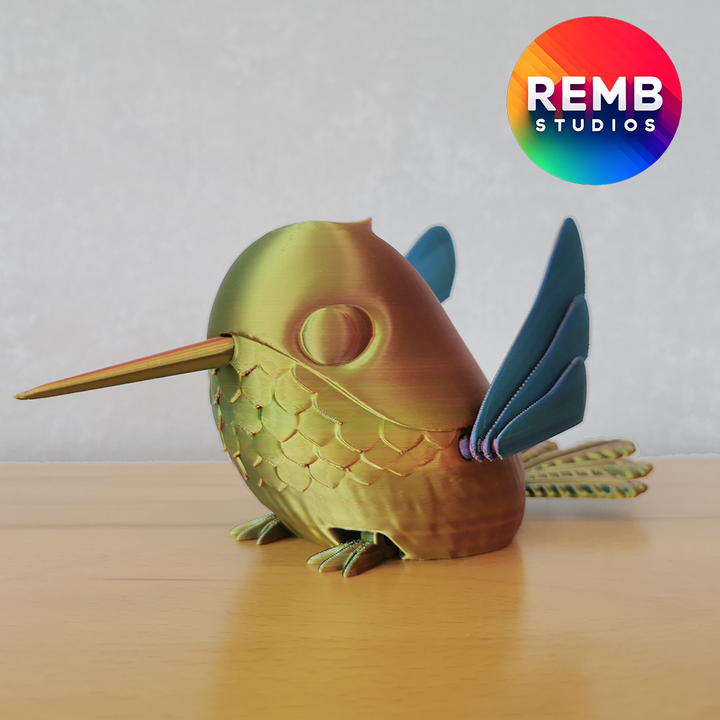3D Printable Flexi Hummingbird Remb Studios, STL file for 3D printing ...