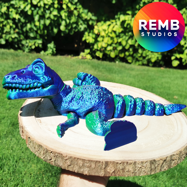 3D Printable Flexi T-Rex Dinosaur Remb Studios, STL file for 3D ...