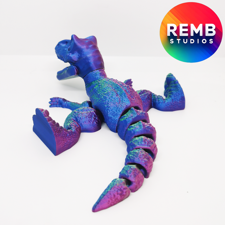 3D Printable Flexi T-Rex Dinosaur Remb Studios, STL file for 3D ...