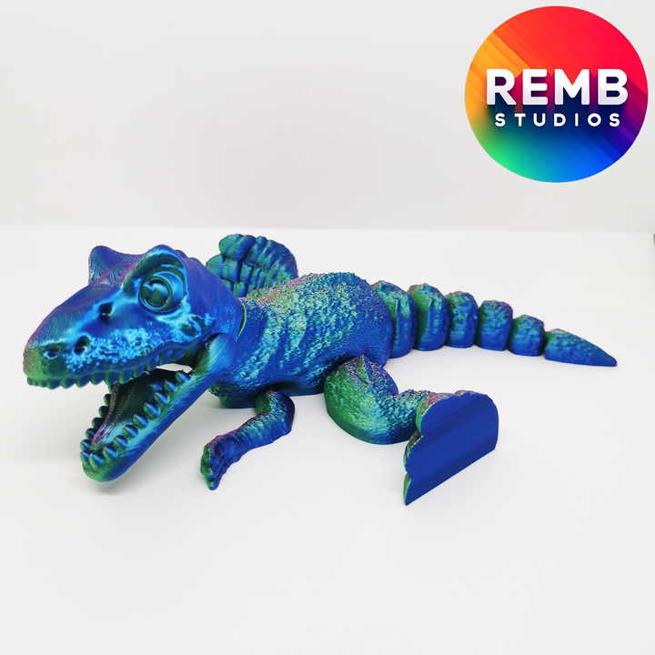 3D Printable Flexi T-Rex Dinosaur Remb Studios, STL file for 3D ...